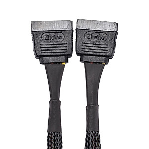 Zheino SATA Power Splitter Cable (2 Pack) SSD Power Cable HDD Power Cable Hard Drive Power Cable 6-Inch/15cm SATA 15 Pin Male to 2xSATA 15 Pin Female Power Y-Splitter Extension Cable