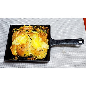 HAWOK Cast Iron Mini Server Rectangle: 12 oz,Square:12oz,Oval 12oz, Round 15oz Set of 4………