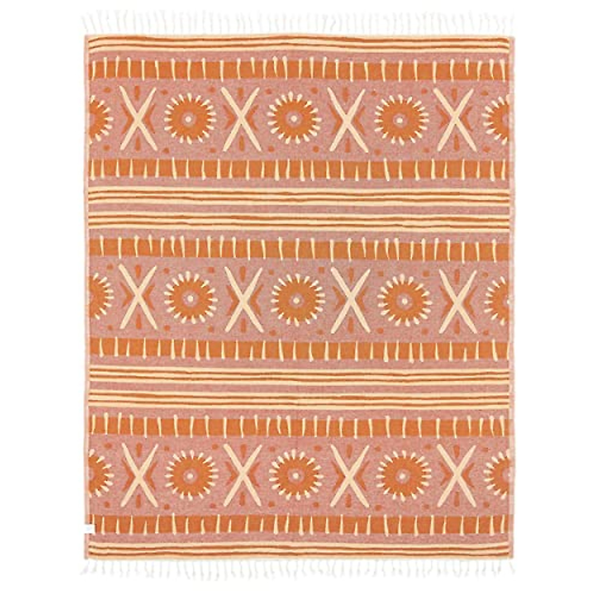 Sand Cloud Throw Blanket - 100% Organic Turkish Cotton & Heavy Weight Jacquard Weave - Soft, Comfy & Cozy Beach Blanket for Comfort & Style - 57" x 76" - Utah