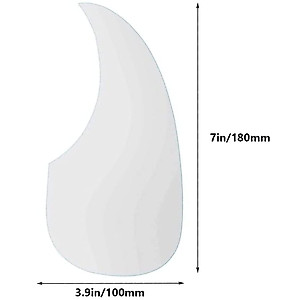 Transparent Acoustic Guitar Pickguards, PVC Droplets Self-adhesive, 41” Pick Guard Protects Your Guitar Surface (Water Drop)