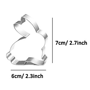 WJSYSHOP Bunny Rabbit Shape Cookie Cutter