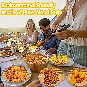 100 Pcs Air Fryer Disposable Paper Liner, Food Grade Air Fryer Liners Round, Non Stick Air Fryer Parchment Paper, 6.3 Inch Baking Paper for 3-5QT Air Fryer