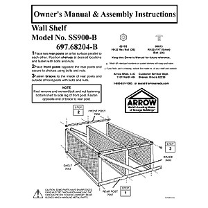 Arrow Shed SS900 Three Tier Shelf Kit