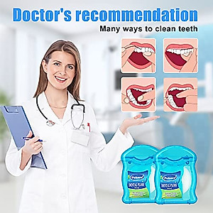 Dental Floss, Refreshing Mint Flavor, Professionally Clean Dental Floss, Portable Travel Case, Pack of 8 (800 Yds)