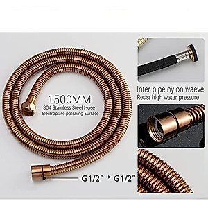 MINJING Bidet Sprayer, Single Cold Rose Gold Solid Brass Toilet Douche Kit Shattaf Shower Head Copper Valve Faucet Set,C Set