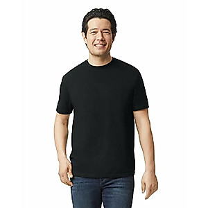 Gildan Adult Softstyle CVC Short Sleeve T-Shirt, Style G67000, 4-Pack, Pitch Black, X-Large