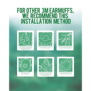 Replacement Gel Ear Pads Compatible with Peltor Tactical 100 300 500 Rangeguard, 3M WorkTunes Series Headsets Silicone Hearing Protector Hygiene Kit Hocazor G-1003