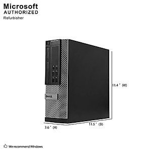 Dell Optiplex 7010 Small Form Factor Business Desktop Computer, Intel Quad Core i5-3470 up to 3.6GHz, 16G DDR3, 500G, DVDRW, WiFi, BT, DP, VGA, Win 10 Pro 64 Supports English/Spanish/French (Renewed)