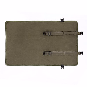 Heavy Duty 16 OZ Waxed Canvas Knife Roll Case With 11 Pockets, Easily Carried With Shoulder Strap