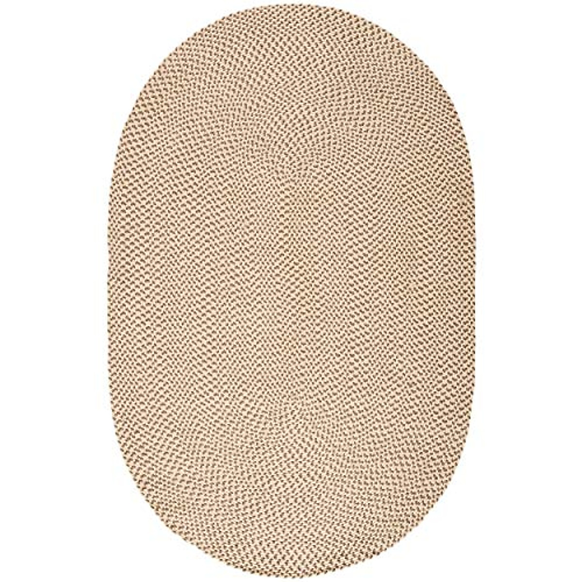SAFAVIEH Braided Collection 4' x 6' Oval Beige/Brown BRD173A Handmade Country Cottage Reversible Cotton Area Rug