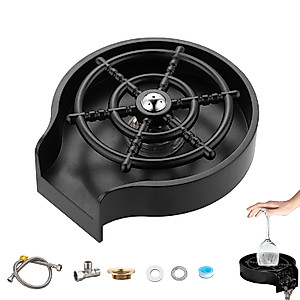 DVOLIKE Cup Washer Sink Attachment, Kitchen Sink Automatic Flushing Device High Pressure Cup Rinser Faucet Bottle Washer for Coffee Shop Cup Cleaner Bar Glass Cleaner