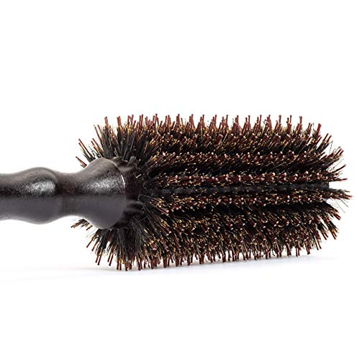 Boar Bristle Round Hair Brush - 2.2 Inch Diameter - Blow Dryer & Curling Roll Styling Hairbrush with Natural Wooden Handle for Women & Men - Used While Blow Drying to Style, Curl, and Dry Hair