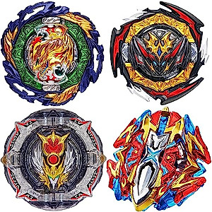 4-Piece Gyros Battle Set(B-120, B-180, B-185, B-192), Battling Burst Tops with Stickers, Kids Boys Christmas Birthday Party Gift Idea 598