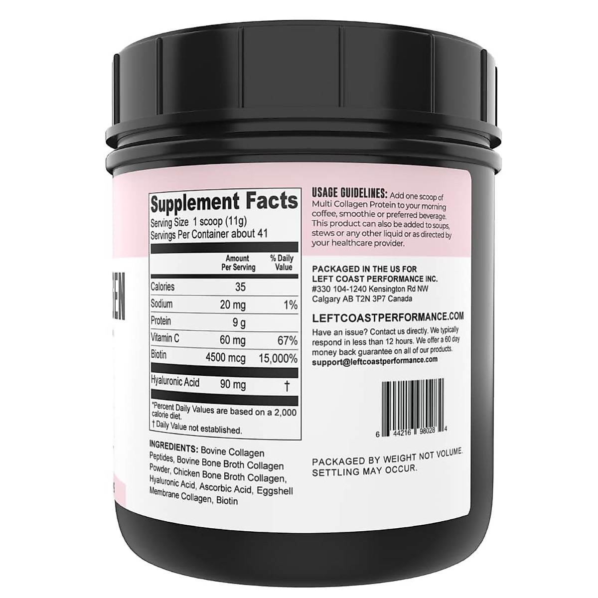 Multi Collagen Peptides Types I, II, III, V, X with Hyaluronic Acid, Biotin, Vitamin C, Grass-Fed Hydrolyzed Protein Collagen, For Skin Hair Nails Joints and Gut Health - Keto & Paleo Friendly Non-GMO
