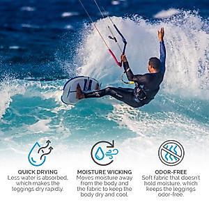 Men's Wetsuit Swim Compression Leggings | Dive Skins Surf Tights Water Sunprotection Pants | Quick dry Base layer Running Workout gym UPF 50+ (Black, M)