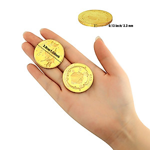 Tooth Fairy Coins Reward Commemorative Coin Collection Experience Gift for Lost Teeth Kids Party Decorations Supplies (20 Pcs)
