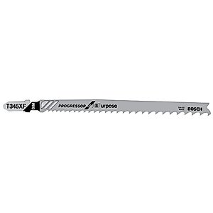 BOSCH T345XF 5-Piece 5-1/4 In. 5-10P TPI Progressor for Wood with Nails T-Shank Jig Saw Blades