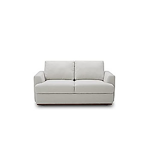 Amazon Brand – Rivet Modern Loveseat Sofa with Underseat Storage, 63.8"W, Chalk