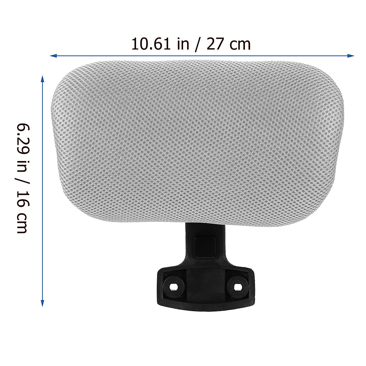 NUOBESTY Head Rest Office Chair Cushion Adjustable Mesh Headrest Attachment Universal Neck Support Cushion for Office Chair(Grey-2.6)