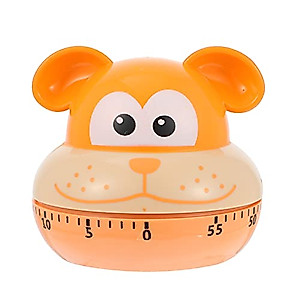 Beaupretty Cartoon Mechanical Kitchen Cooking Timer: Cute Puppy Animal Wind Up Timers 60 Minutes Clock Loud Alarm Counters Manual Study Timer Kitchen Utensil for Adults