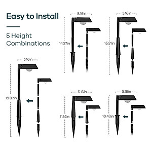 Linkind Solar Pathway Lights, Bright Solar Lights Outdoor IP65 Waterproof, 200lm Bright Solar Path Lights for Garden Walkway Driveway Sidewalk Yard, Warm White, 8 Pack