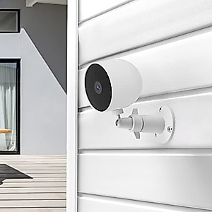 UYODM 2 Pack Wall Mount Holder Compatible with Google Nest Cam Outdoor or Indoor, Battery - 360°Rotation Security Mounting Bracket for Nest Cam with 1/4 Screw Thread, Camera Not Included (White)