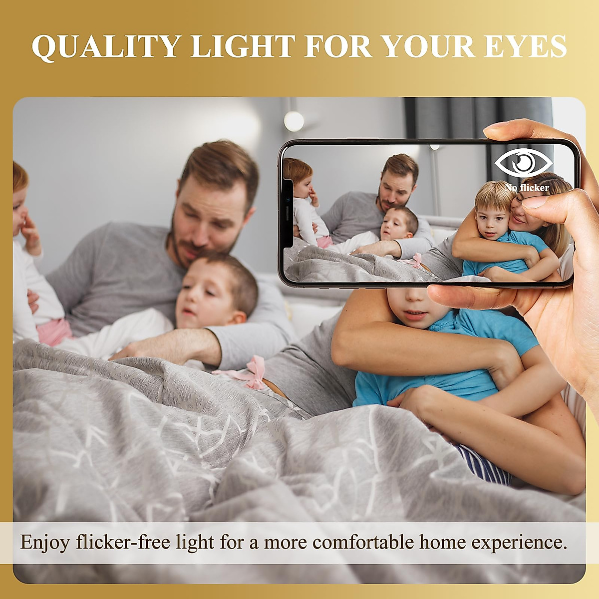 DiCUNO A19 LED Light Bulbs 60W Equivalent, Daylight White 5000K, High CRI 90, E26 Medium Base 9W 800 Lumens 120V, Non-dimmable, Frosted, 6 Pack