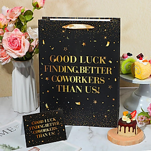 Farewell Going Away Party Decorations,Good Luck Finding Better Coworkers Than Us Gift Bags with Wrapping Paper Card for We Will Miss You,Goodbye,Retirement,Coworker Leaving Party Supplies Decor Gifts