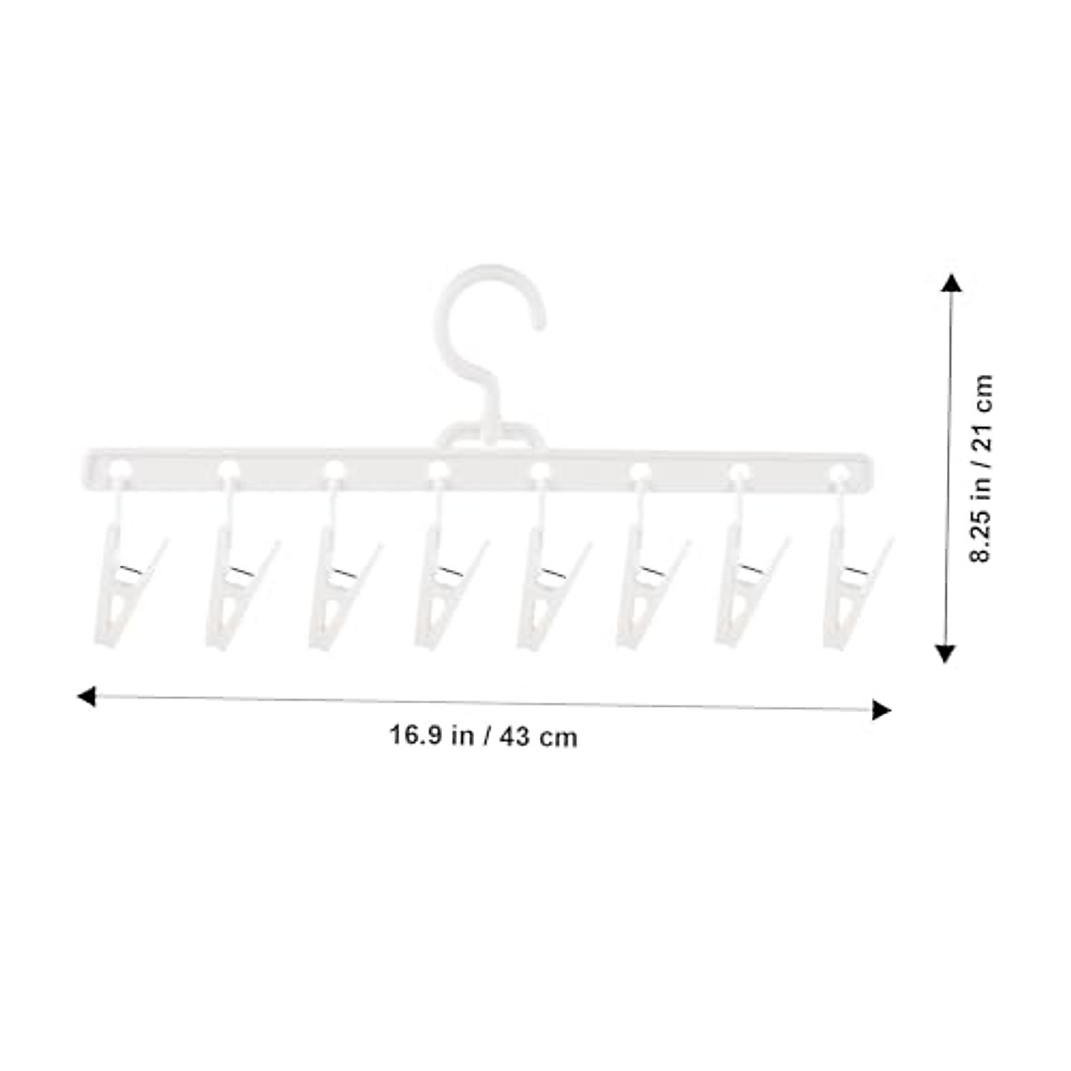 Garneck Windproof Clips Folding Clothes Drying Rack Folding Portable Travel Clip Balloon Lights Mini Socks Holder Windproof Foldable Clip Foldable Clip Drip Hanger Rivets for Fabric White