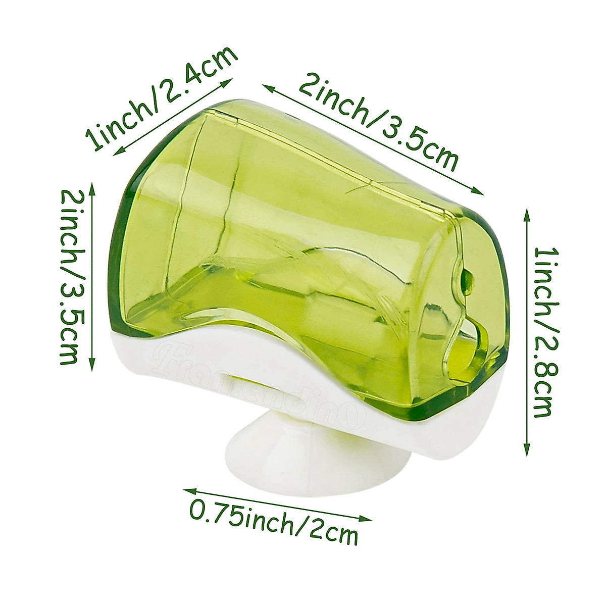 Framendino, 6 Pack Toothbrush Head Covers Caps Holder Case Protector Box with Suction Cup Convenient for Bathroom Wall Mirror Home Outdoor Travel