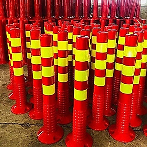 GOOFFY Parking Post, Parking Barrier, for Parking Lot Plastic Parking Bollards for Traffic Cones in Lanes Without Commercial Or Private Parking Spaces Parking Bollards Parking (Size : 750x80mm)
