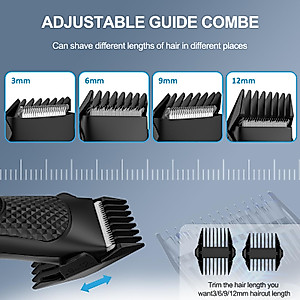 SKERTS Unisex Hair Trimmer, Matt Black, for Trimming, Shaving, Body, 90mins Battery Power, IPX7 Waterproof