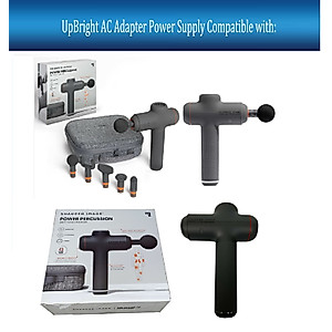UpBright 27V AC/DC Adapter Compatible with Sharper Image ITM./ART. 2437599 1014747 1014392 Powerboost Deep Tissue Cordless Massager Percussion Device Massage Gun 27VDC Power Supply Battery Charger PSU