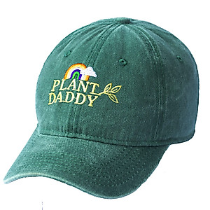 GNAHZNUXNAIX Plant Daddy Dad Hat, Green Garden Hat for Men Embroidered Baseball Cap