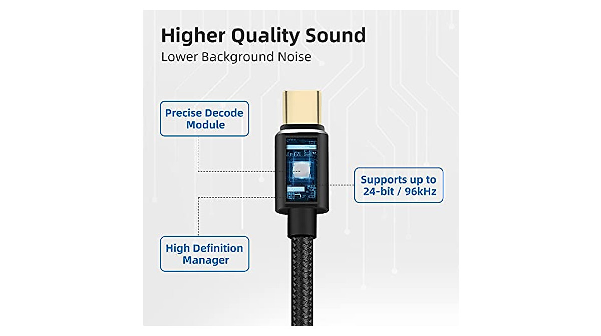 USB C to 3.5mm Audio Adapter - Hi-Res Sound (2 Pack)