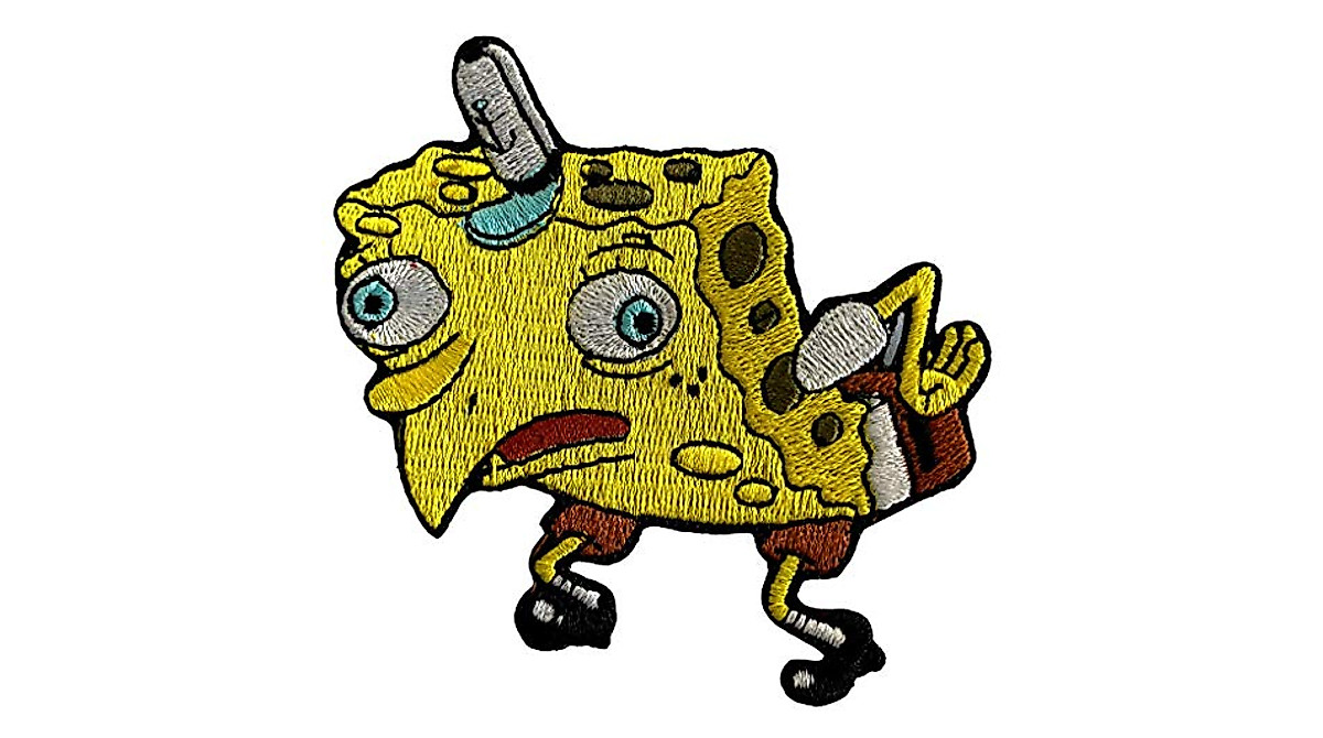 Mocking SpongeBob Iron On Patch - Official Merchandise