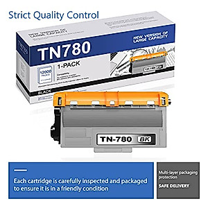 EDH Compatible TN780 TN-780 Toner Cartridge Replacement for Brother Super High Yield Compatible with HL-6180DW HL-6180DWT MFC-8950DW MFC-8950DWT Printer (1 Pack,Black)