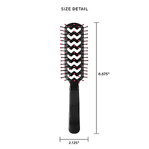 Cricket Static Free Fast Flo Vent Hair Brush - Quick Blow Drying, Easy Styling, and Tangle-Free Detangling for All Hair Types, Long, Short, Thick, Thin, Curly, Straight, and Wavy