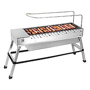GEEKLLS Charcoal grills Stainless Steel Foldable BBQ Grill Electric Charcoal Grill Automatic Flip Barbecue Stove For Outdoor Picnic Home Garden Part