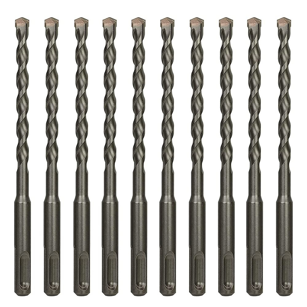 VALYRIANTOOL 10-Pack 5/32 Inch x 6 Inch SDS Plus Rotary Hammer Drill Bits Set, Carbide Tipped for Brick, Masonry, Stone and Concrete (5/32" x 4" x 6")