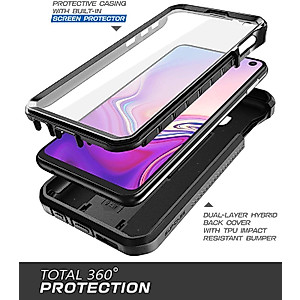 SUPCASE Unicorn Beetle Pro Series Designed for Samsung Galaxy S10e Case (2019 Release) Full-Body Dual Layer Rugged with Holster & Kickstand with Built-in Screen Protector (Royal Blue)
