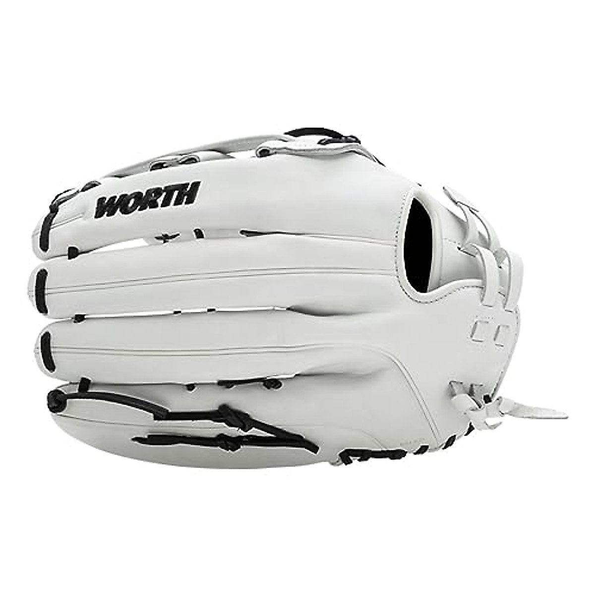 Worth | Freedom Series Slowpitch Softball Glove | 15 Inch | White/Black | Right Hand Throw