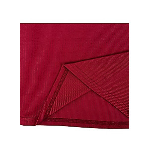 Summer Sexy Burgundy Red Tops for Women Deep V Neck Short Sleeve 2025 Trendy Cleavage Criss Cross Low Cut Plunge Concert Going Out Date Night Party Club Ribbed Knit T Shirts Fitted Blouses M