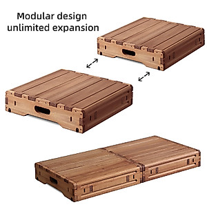 unununu Wooden Platform 3.7" Height.One Step Stool for Adults&Senior. Carbonization Porch Step,Stair Assist Indoor&Outdoor, Heavy Duty Bedside Foot Stepper,Mobility Stepping.for Handicap,Elderly,Kids