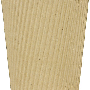 Karat C-KRC508 8 oz Ripple Paper Hot Cup (80mm Diameter), Kraft (Case of 500)