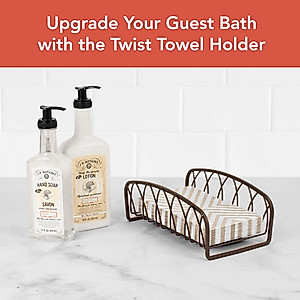 Spectrum Diversified Twist Guest Towel Holder, Bronze