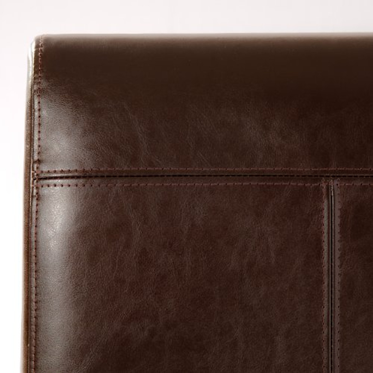 Christopher Knight Home Pertica T-Stitch Leather Dining Chairs, 4-Pcs Set, Chocolate Brown