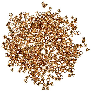 Rexel Natural Brass Finish Eyelets, for up to 30 Sheets, 4.7 mm Diameter and 5.5 mm Length, Use with Hole Punch and Eyelet Pliers, Copper Plated, Pack of 500, 20320052