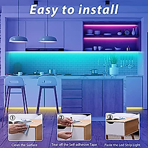 HRDJ Led Strip Lights 65.6ft Smart Led Lights with App Control Remote, SMD 5050 RGB Led Lights for Bedroom, Music Sync Color Changing Lights for Party