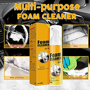 Car Foam Cleaner, Car Magic Foam Cleaner, Foam Cleaner All Purpose, Multi purpose Foam Cleaner for Car Detailing, Stain-Removing Foam Cleaner for Car Seats and Upholstery - 100 ml
